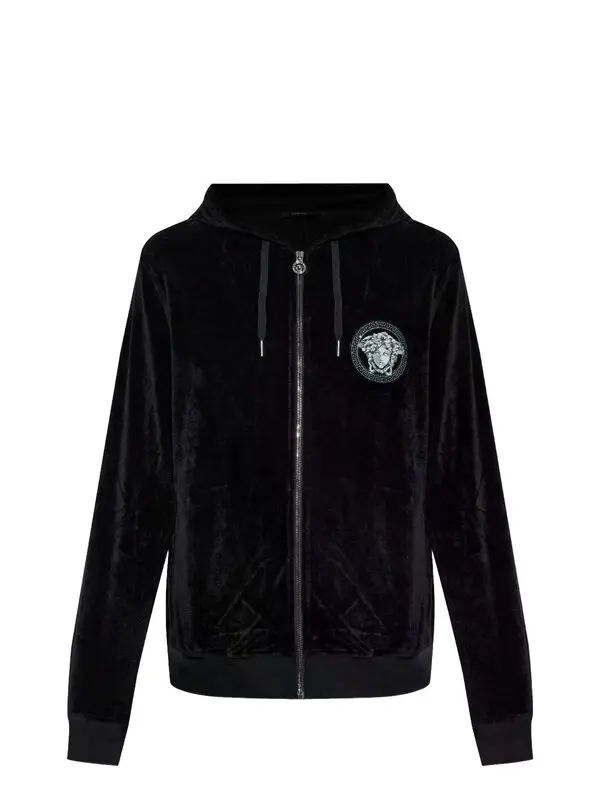 Versace Medusa Embellishment Hoodie - Black