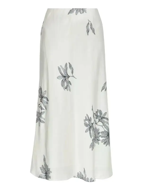 BY MALENE BIRGER Floral-print Slip Midi Skirt - White