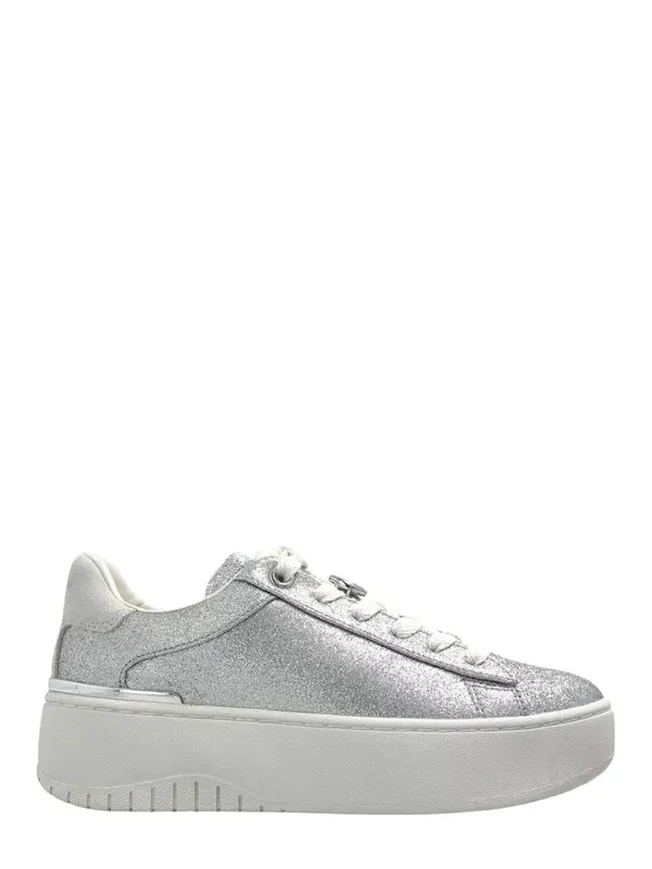 Michael Kors Glitter-embellished Sneakers - Silver