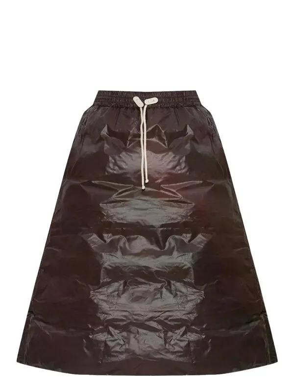 JIL SANDER Drawstring Padded Midi Skirt - Red