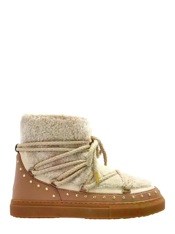Inuikii Curly Rock Lace-up Studded Boots - Neutrals