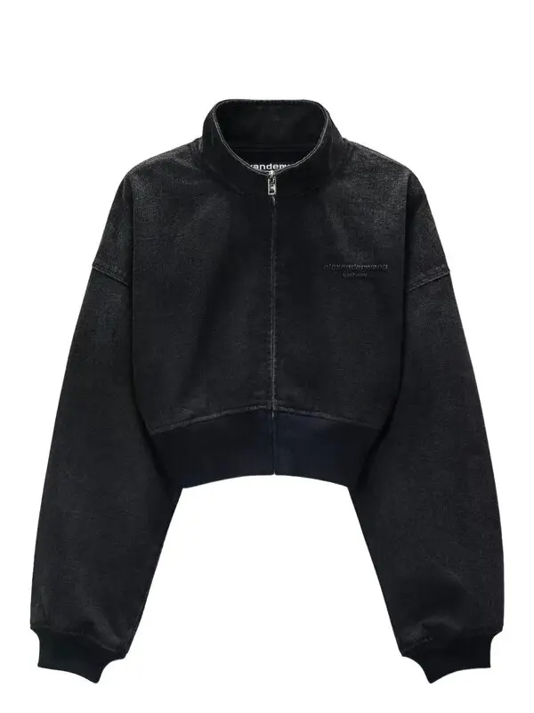 Alexander Wang Stand-collar Zip-up Bomber Jacket - Black