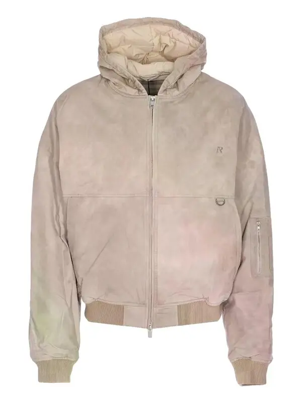 REPRESENT Padded Hooded Bomber Jacket - Neutrals