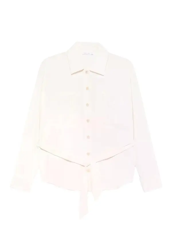 Patrizia Pepe Belted Shirt - Neutrals