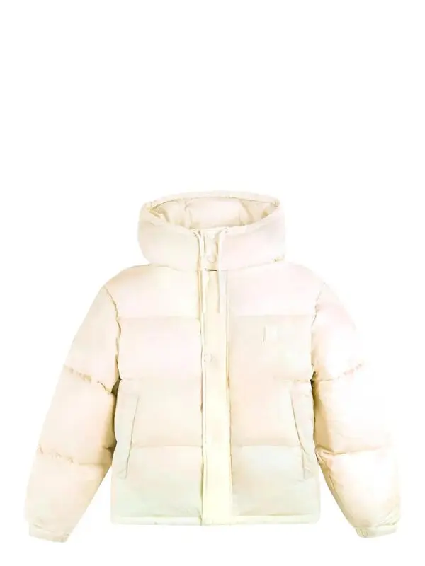 SPORTY & RICH Logo-patch Puffer Jacket - Neutrals