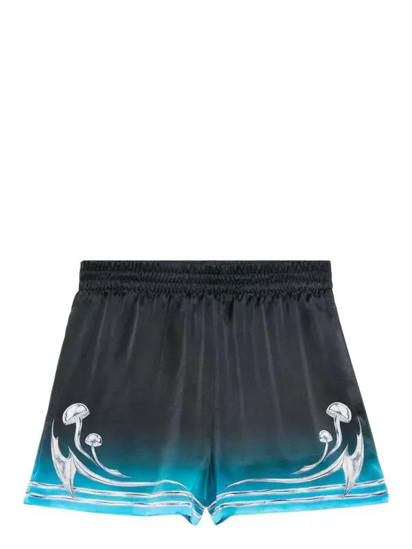 Casablanca Mushroom-print Shorts - Blue