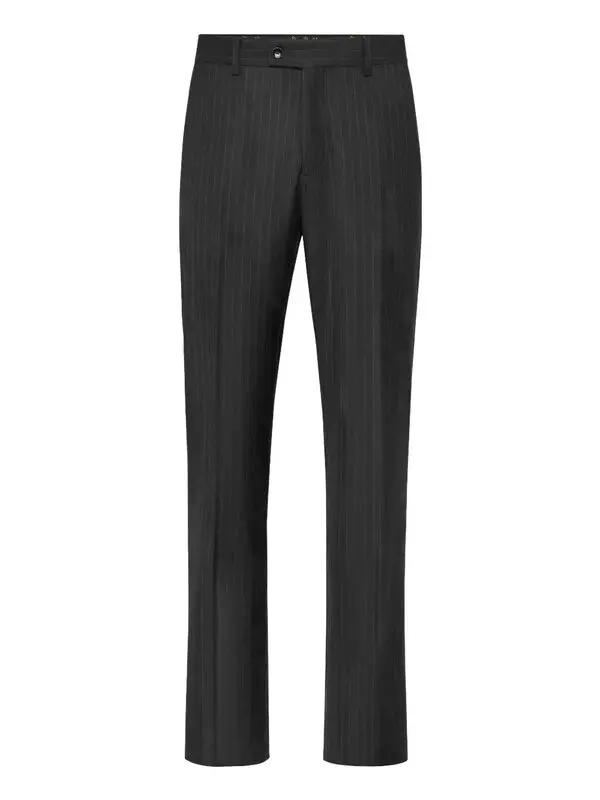 BILLIONAIRE Gessato Classic Joy Pinstripe Trousers - Black