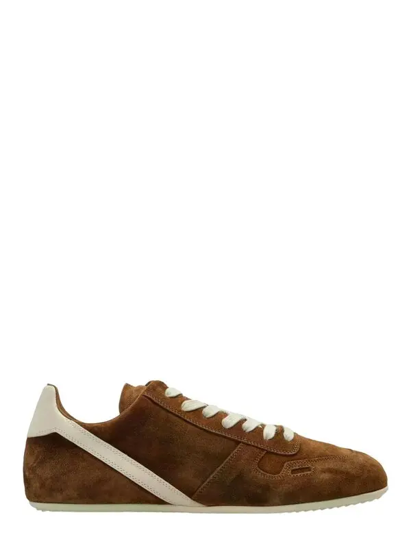 Rick Owens Minimal Suede Leather Sneakers - Brown