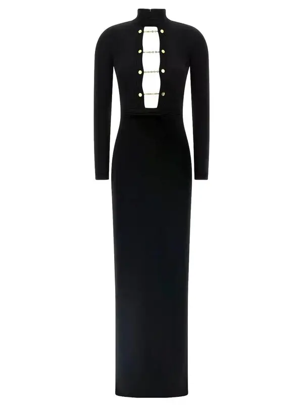 Elisabetta Franchi Open-back Maxi Dress - Black
