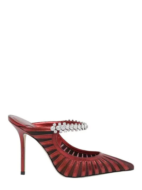 JIMMY CHOO 100mm Bing Mules - Red