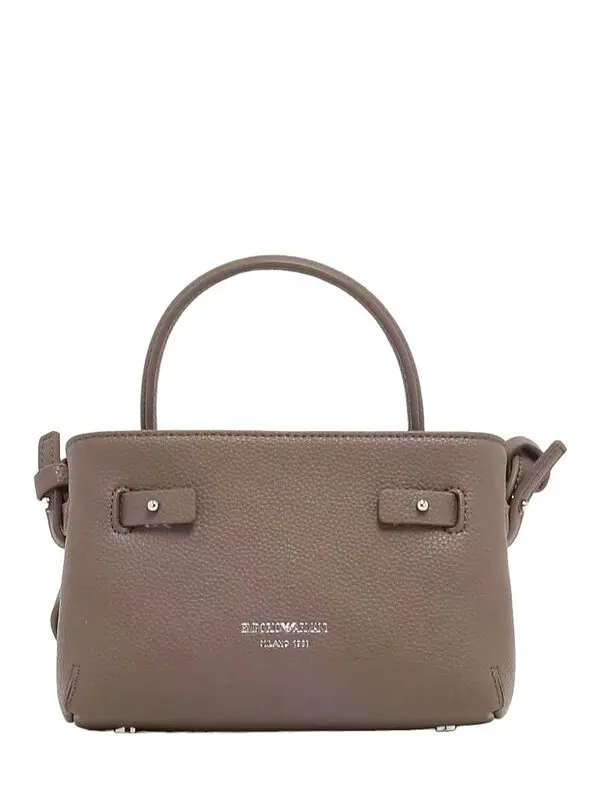 Emporio Armani Knotted Top-handle Satchel - Neutrals