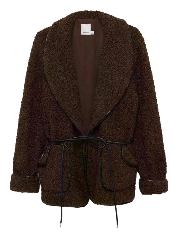 Simkhai Fleece Jacket With Tie Waist - Brown