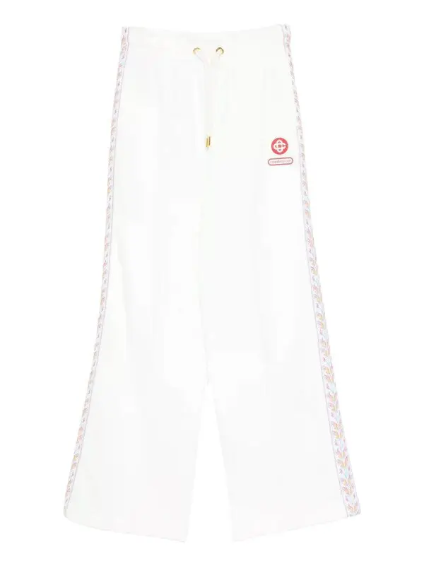 Casablanca Floral-stripe Track Pants - White