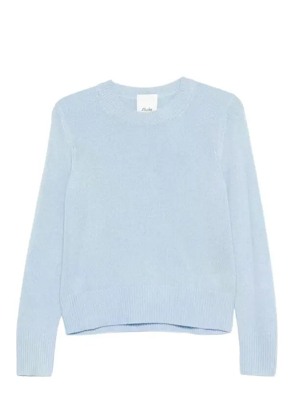 ALLUDE Crew-neck Cashmere Sweater - Blue