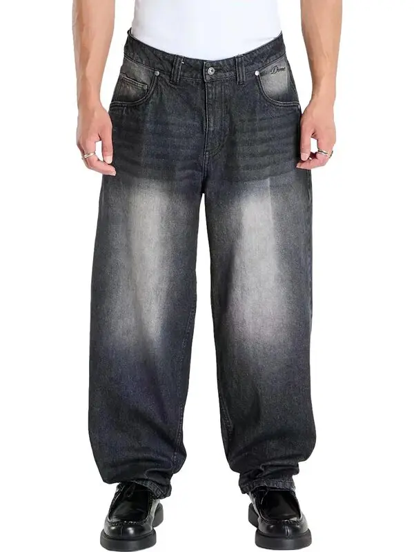 DIME Faded-wash Jeans - Black