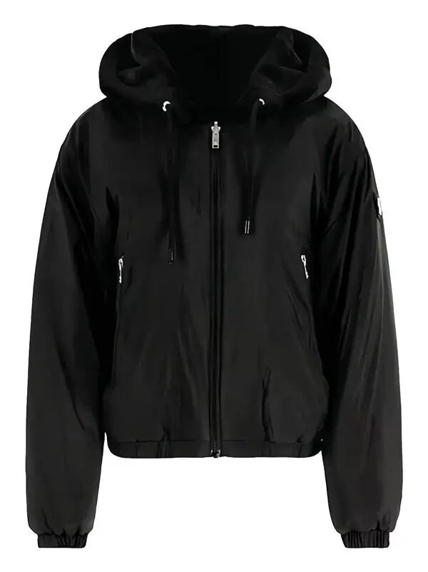 Moose Knuckles Hooded Zip-front Bomber Jacket - Black
