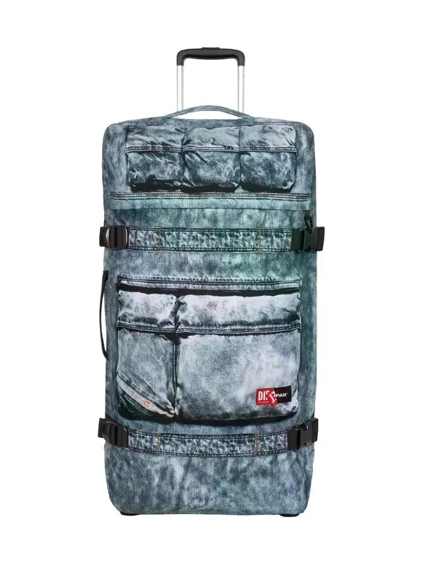 EASTPAK X Diesel Large Transit'r L Denim-effect Luggage - Blue