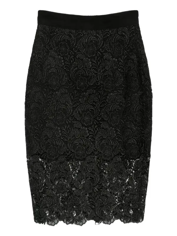GEMY MAALOUF Lace Mini Skirt - Black