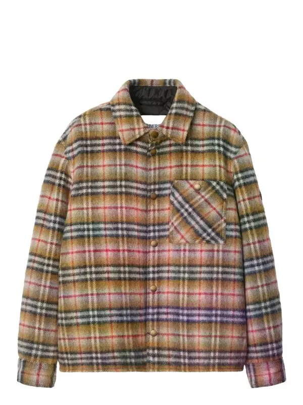 Burberry Plaid Shirt Jacket - Brown