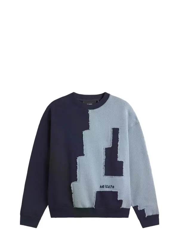 Axel Arigato Panelled Frayed Sweatshirt - Blue