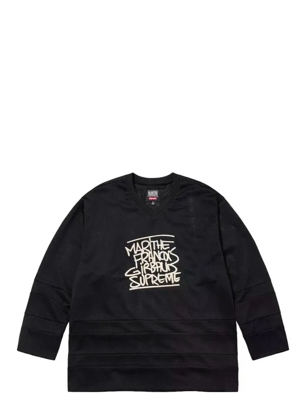 Supreme X Marithé + François Girbaud Embroidered-logo Jersey - Black