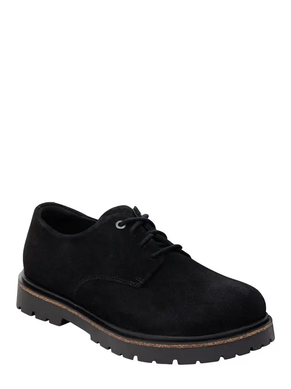BIRKENSTOCK Highwood Lace-up Low Suede Leather Shoes - Black