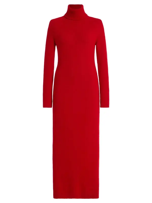 SERGIO HUDSON Cashmere-wool Sweater Midi Dress - Red