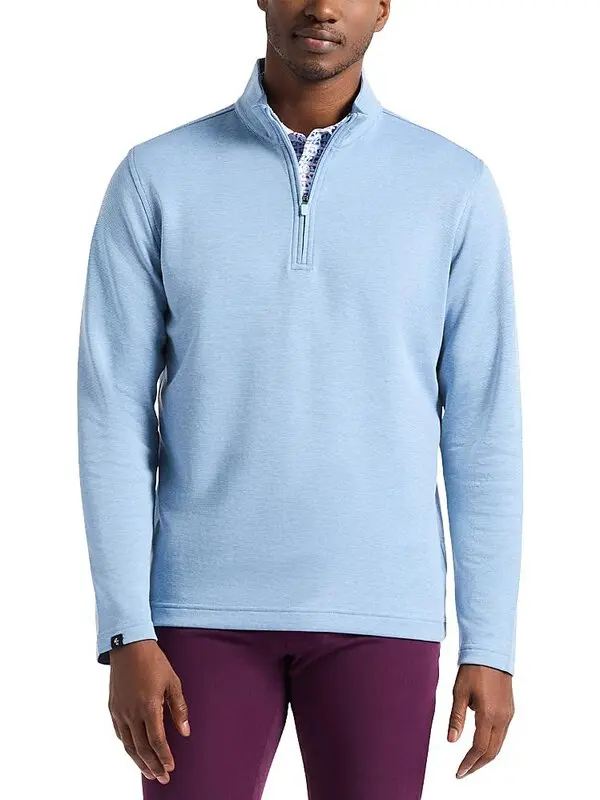 Robert Graham Troland Quarter Zip Sweater - Chambray Blue