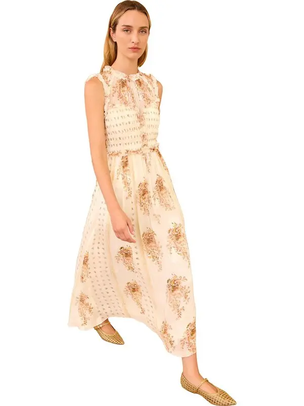 Ulla Johnson Kasia Sleeveless Midi Dress - Alabaster