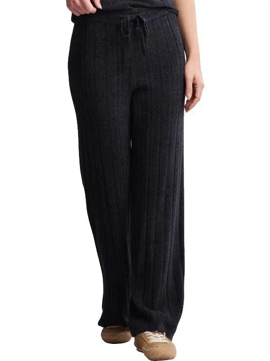 Barefoot Dreams Cozychic® Ultra Lite® Cable Knit Lounge Pants - Black