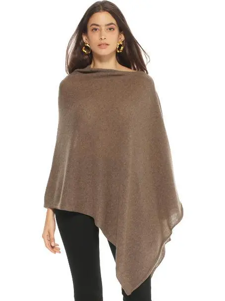 MONTICELLI CASHMERE Pure Cashmere Poncho - Brown
