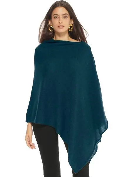 MONTICELLI CASHMERE Pure Cashmere Poncho - Forest Green