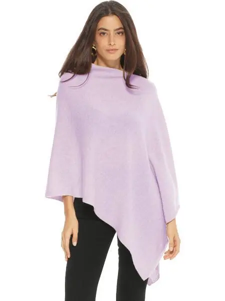 MONTICELLI CASHMERE Pure Cashmere Poncho - Lilac
