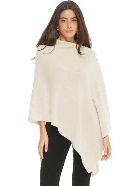 MONTICELLI CASHMERE Pure Cashmere Poncho - Milk White