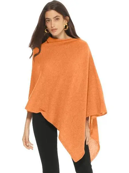 MONTICELLI CASHMERE Pure Cashmere Poncho - Orange