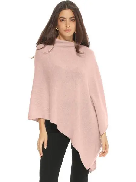 MONTICELLI CASHMERE Pure Cashmere Poncho - Peach