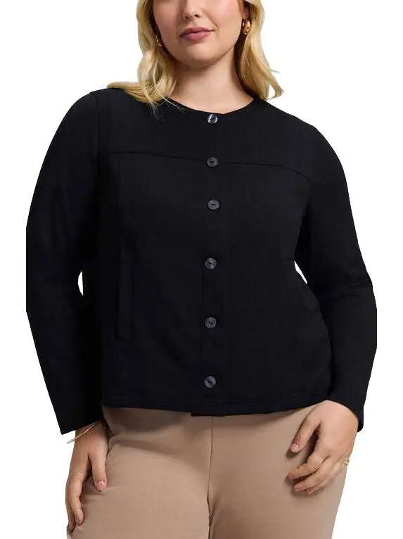 Foxcroft Valerie Crepe Knit Jacket - Black