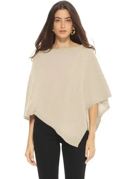 MONTICELLI CASHMERE Capelet Poncho - Beige