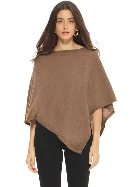 MONTICELLI CASHMERE Capelet Poncho - Brown