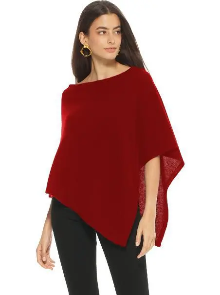 MONTICELLI CASHMERE Capelet Poncho - Chianti