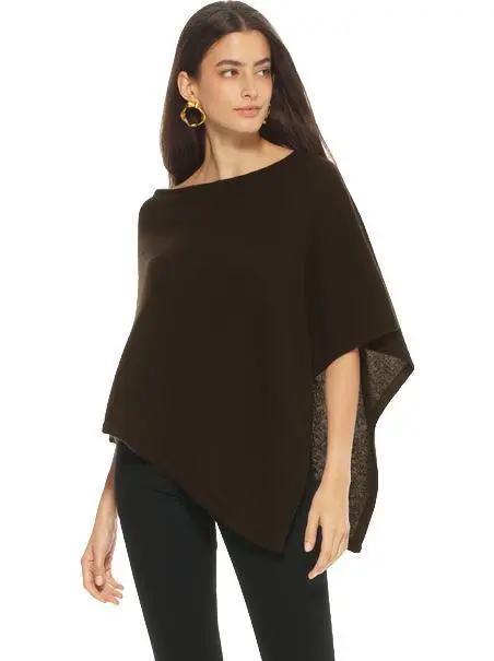 MONTICELLI CASHMERE Capelet Poncho - Coffee