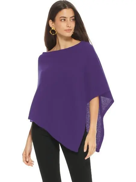MONTICELLI CASHMERE Capelet Poncho - Iris Purple