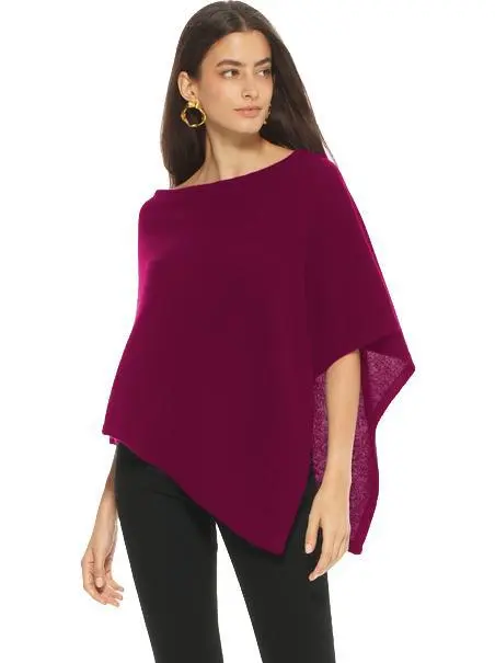 MONTICELLI CASHMERE Capelet Poncho - Magenta