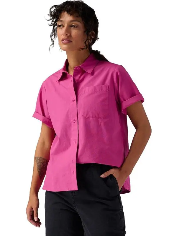 BACKCOUNTRY Cotton Button-up Shirt - Rose Violet