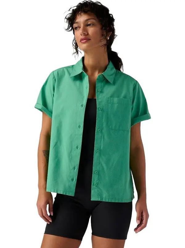 BACKCOUNTRY Cotton Button-up Shirt - Winter Green