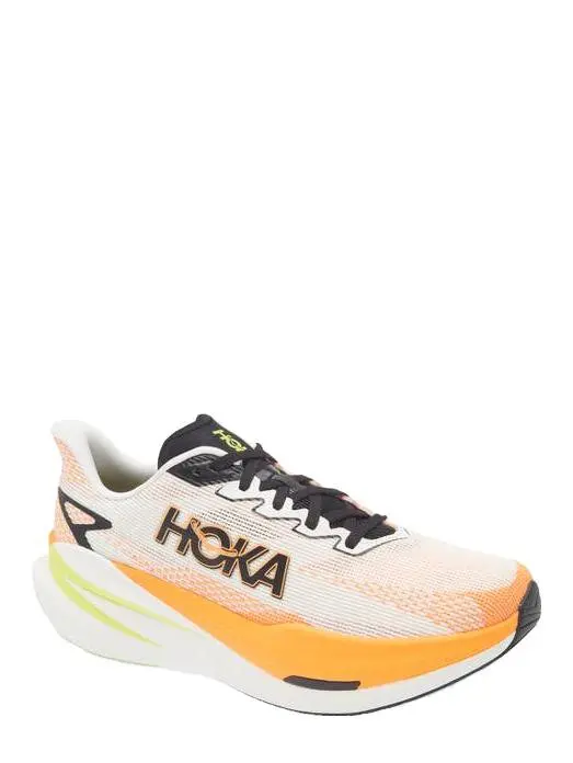 Hoka Mach X 3 Running Shoe - White/neon Tangerine