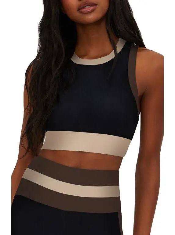 Beach Riot Gwen Colorblock Racerback Longline Sports Bra - Mystic Colorblock