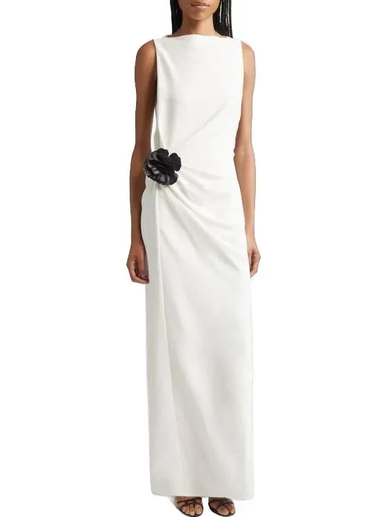 Proenza Schouler Indria Sleeveless Double Crepe Dress - White