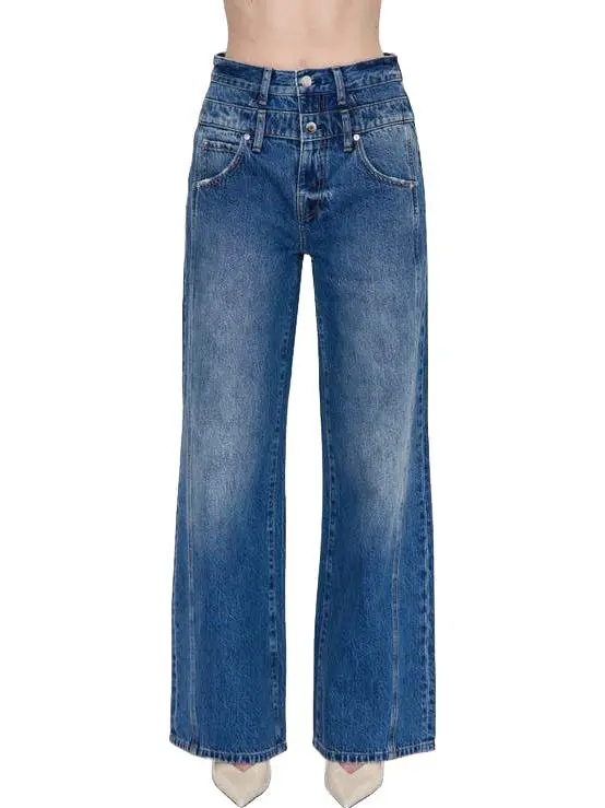 PISTOLA Caleb High-waist Wide-leg Jeans - Echo