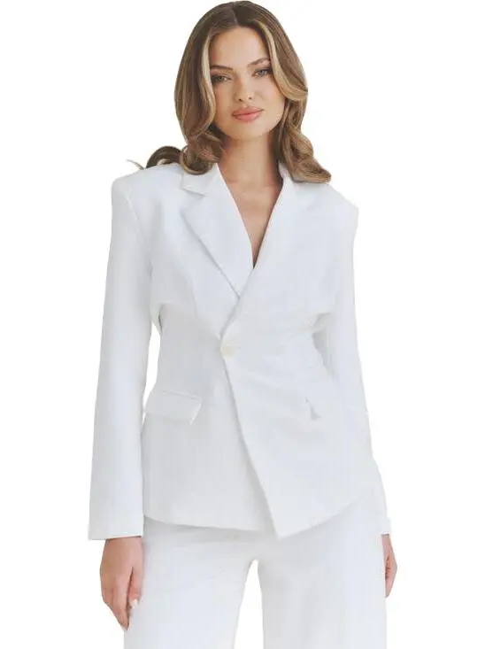 SIX STORIES Asym Tailored Jacket - White